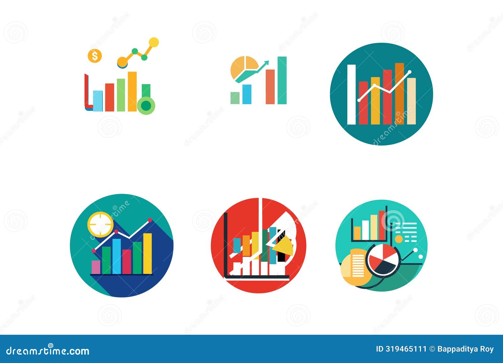 Banking Economy Graph of Vector Illustration Set Stock Vector ...