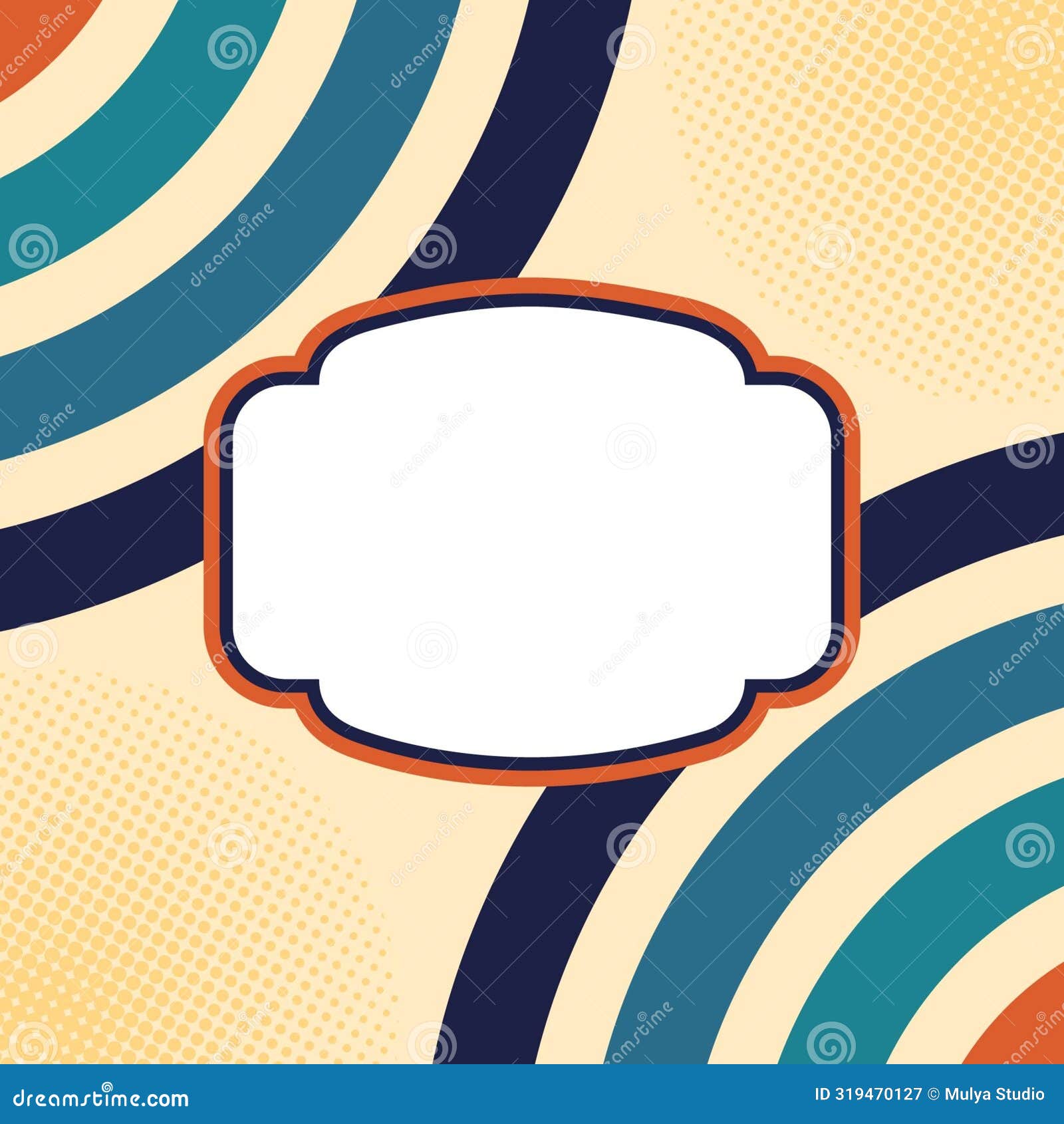 Blank Vintage Retro Pop Art Backround Stock Vector - Illustration of ...