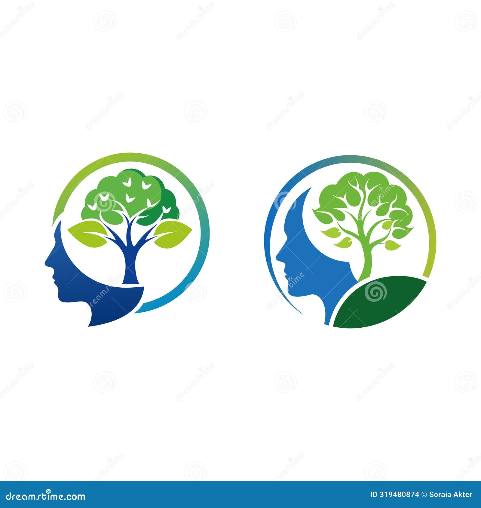 Tree Brain Logo Concept. Human Mind, Growth , Innovation, Thinking ...
