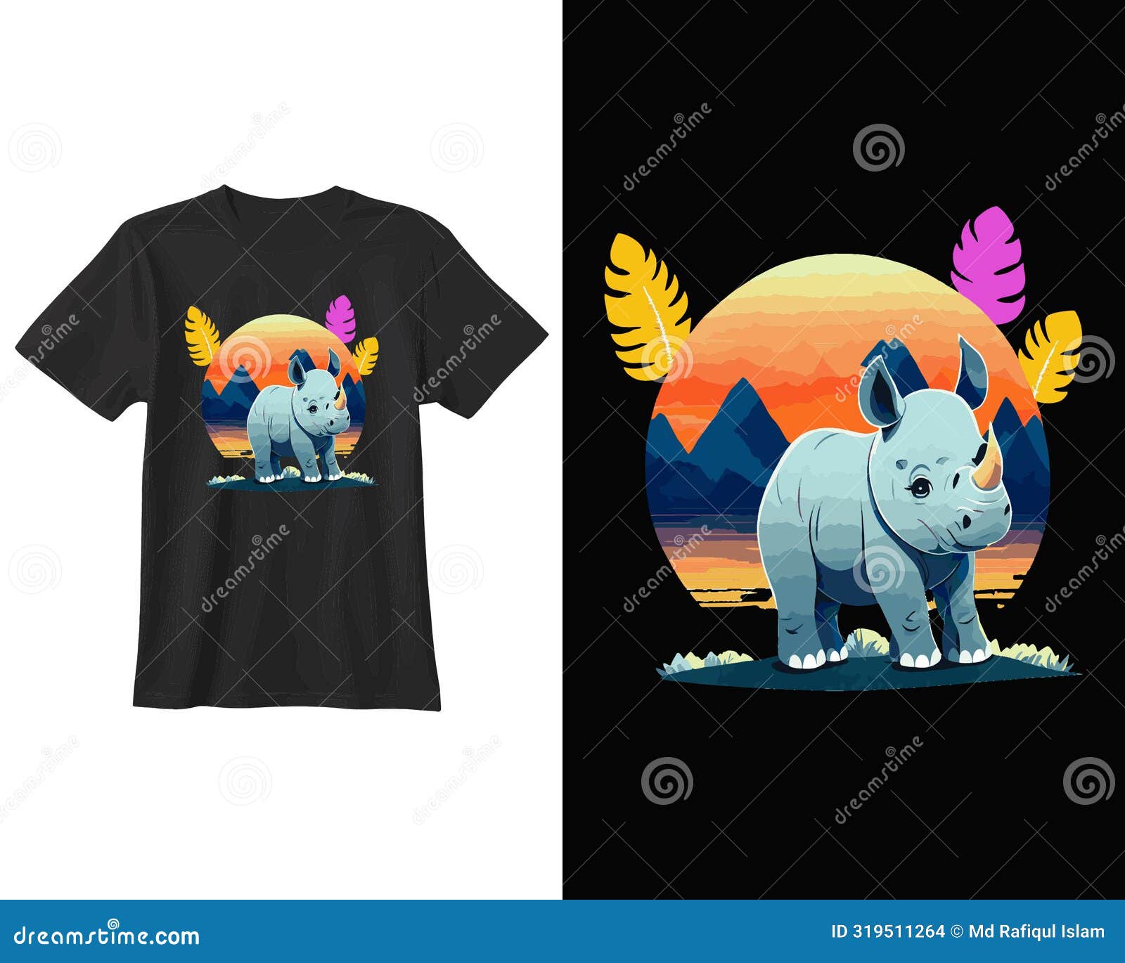 Beautiful Wild Animal T-shirt Design Stock Vector - Illustration of ...