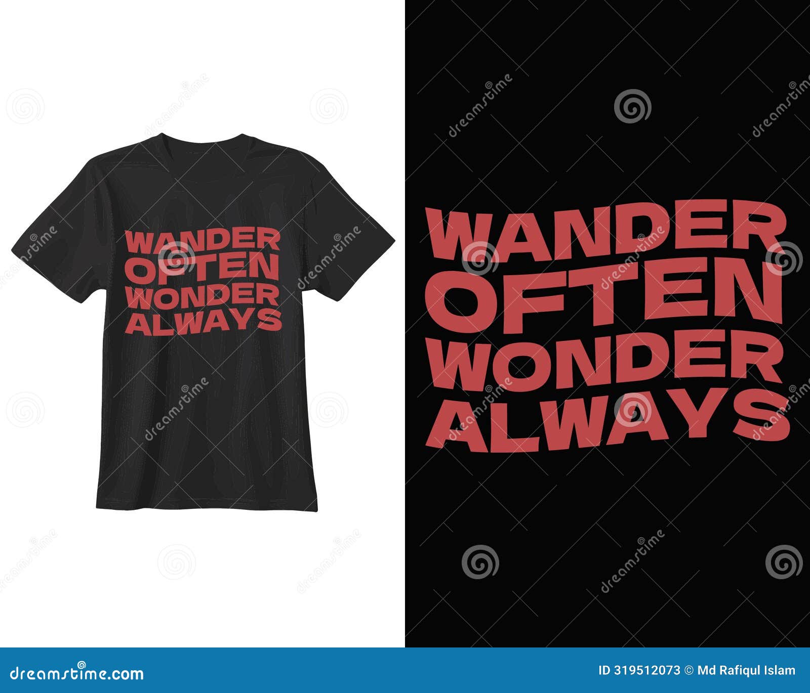 Wander Often Wonder always T-shirt Design Stock Vector - Illustration ...
