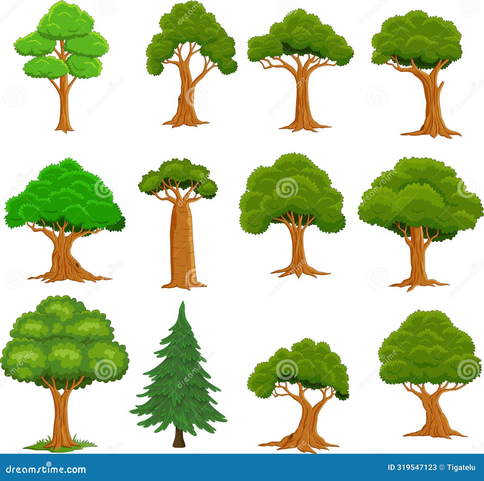 Cartoon Trees Stock Image | CartoonDealer.com #40281829