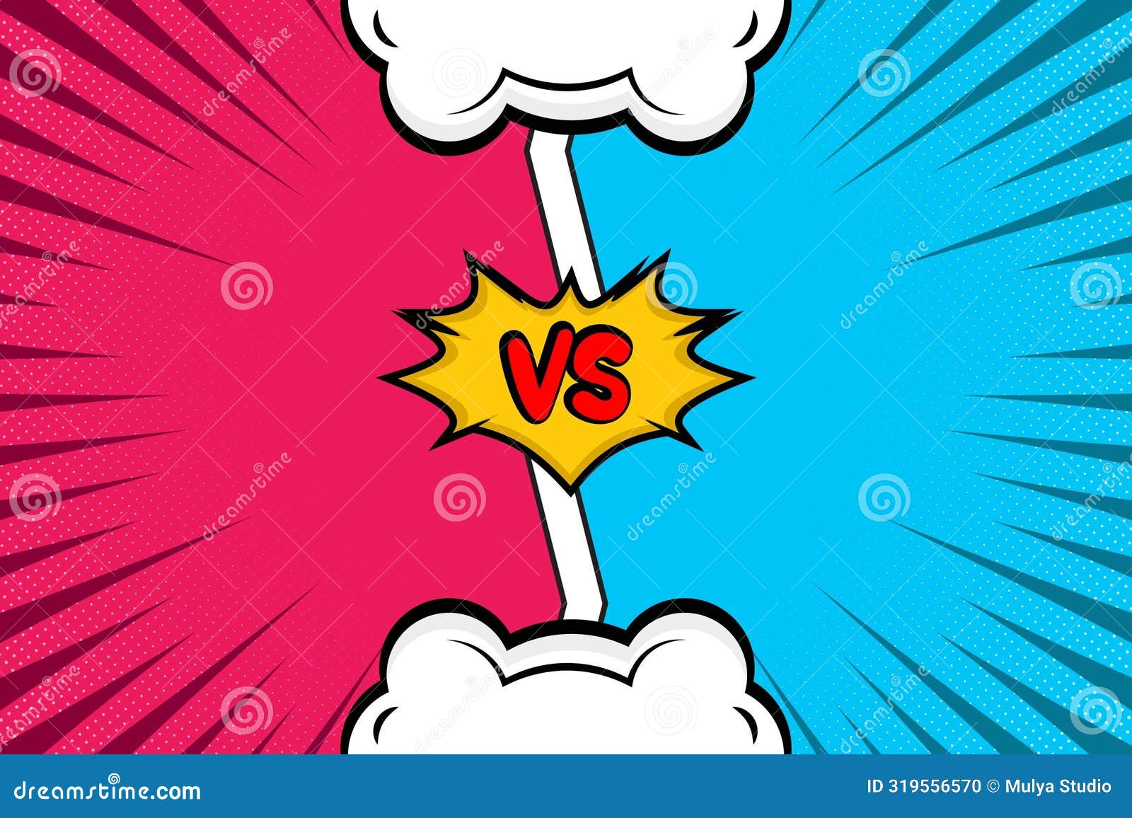 Comic Versus Comic Background Image Stock Vector - Illustration of ...