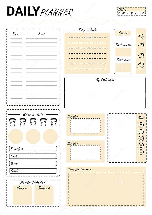 Daily Planner A4, Minimalist Planner, Personalized daily Planner ...