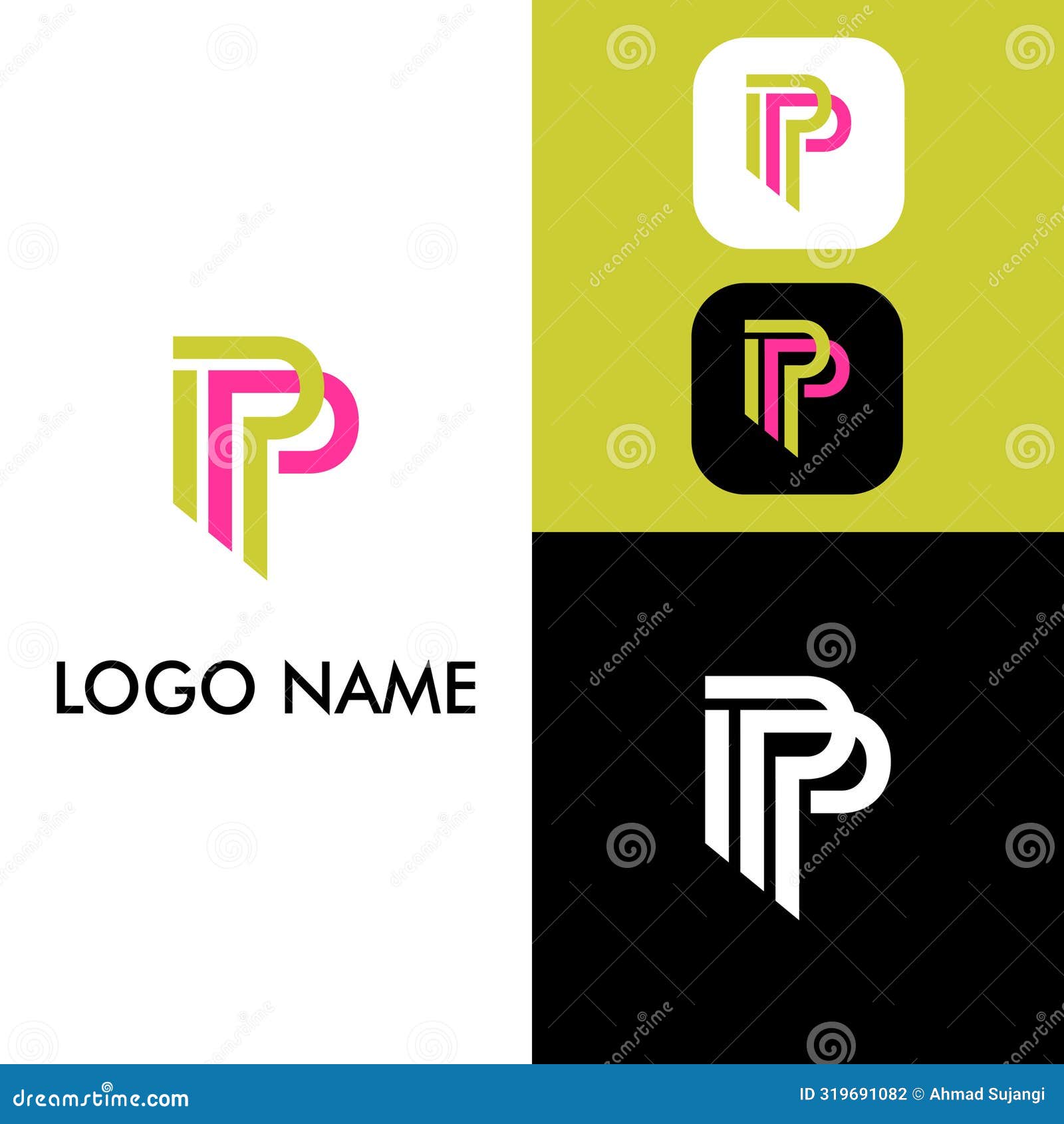 Creative Letter P Vector Logo for Company, Clothing Brand and Apps ...