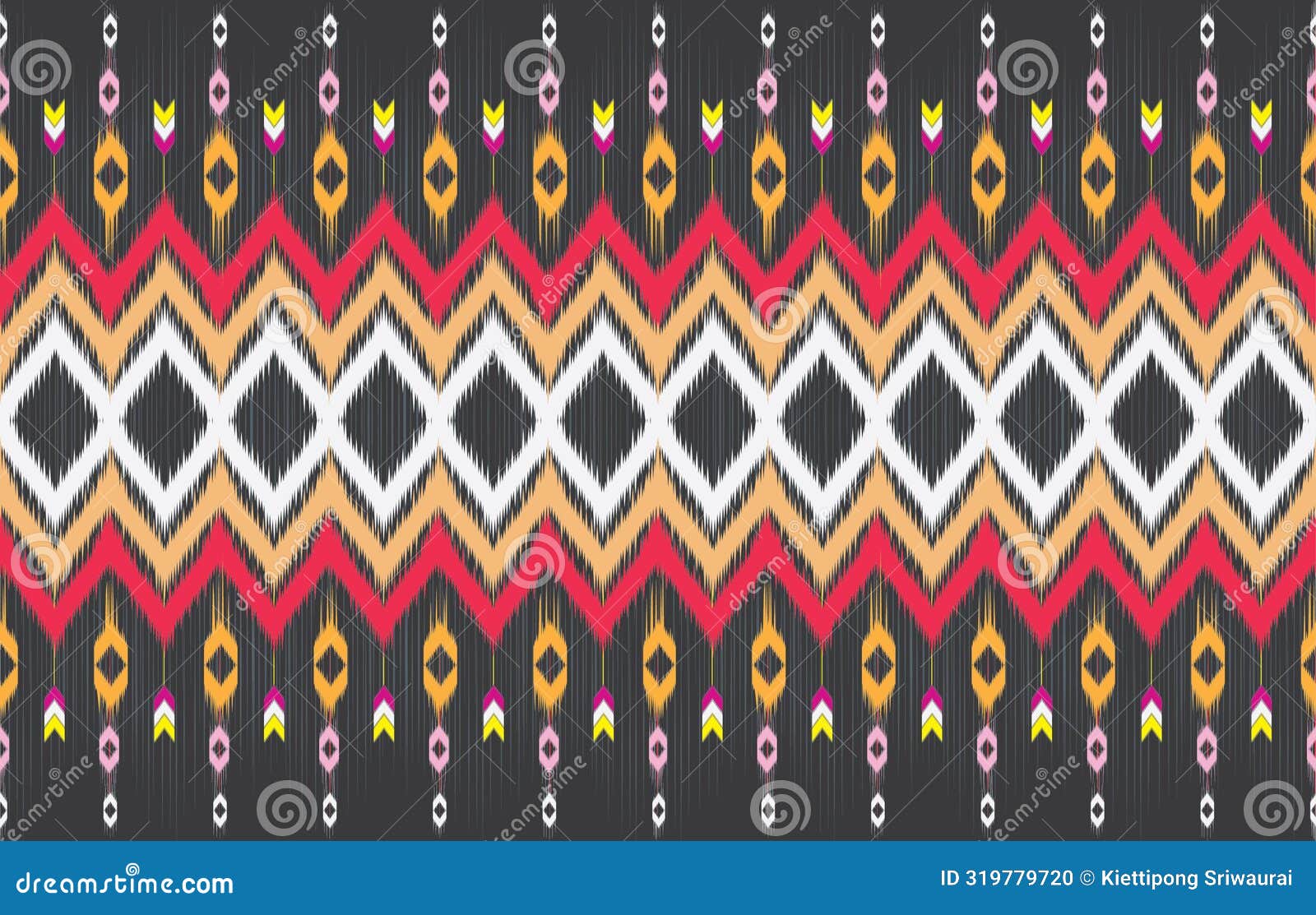 Tribal Ethnic Themes Geometric Seamless Background with a Peruvian ...