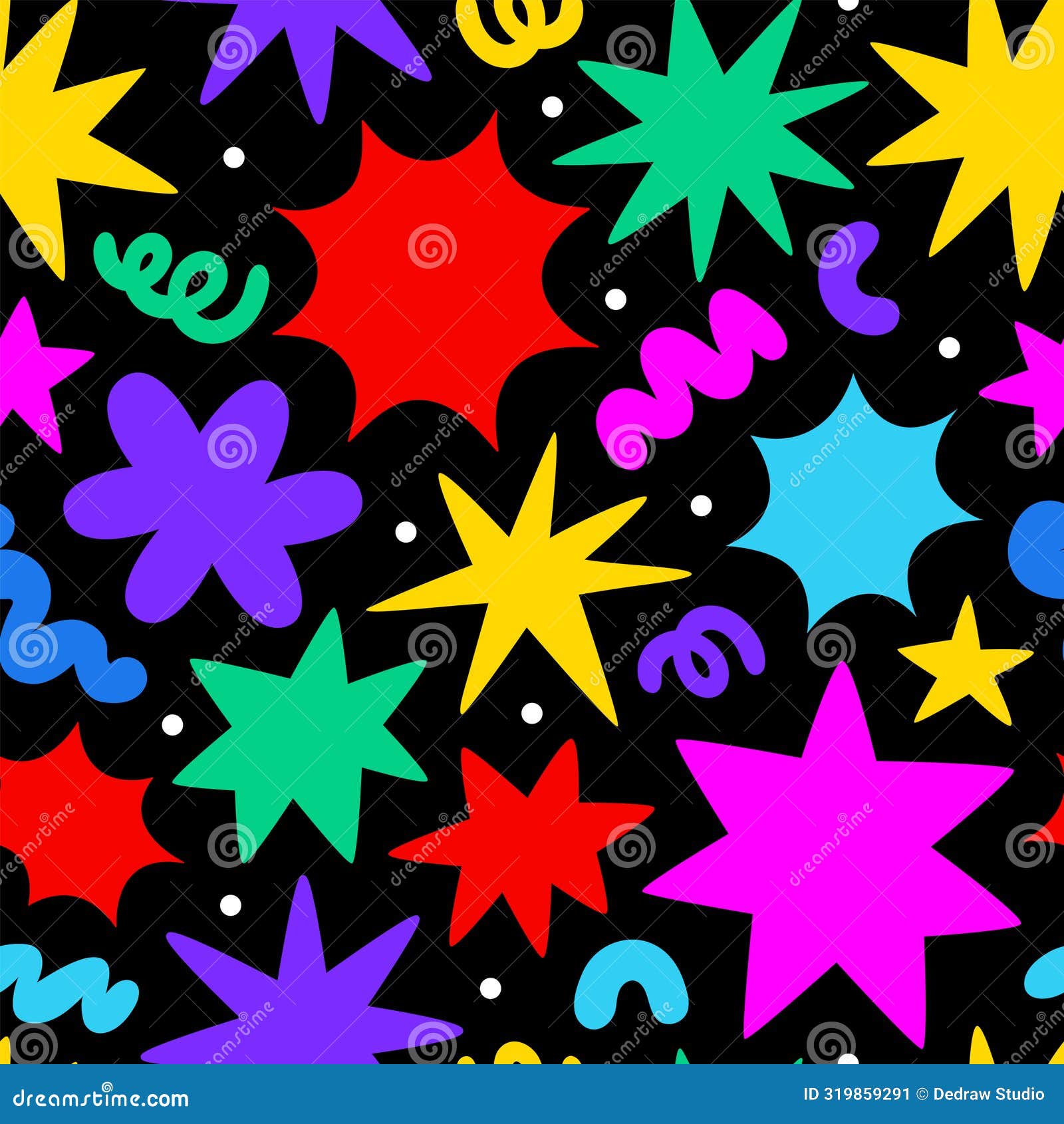 Abstract Colorful Geometric Shape Seamless Pattern Stock Vector ...