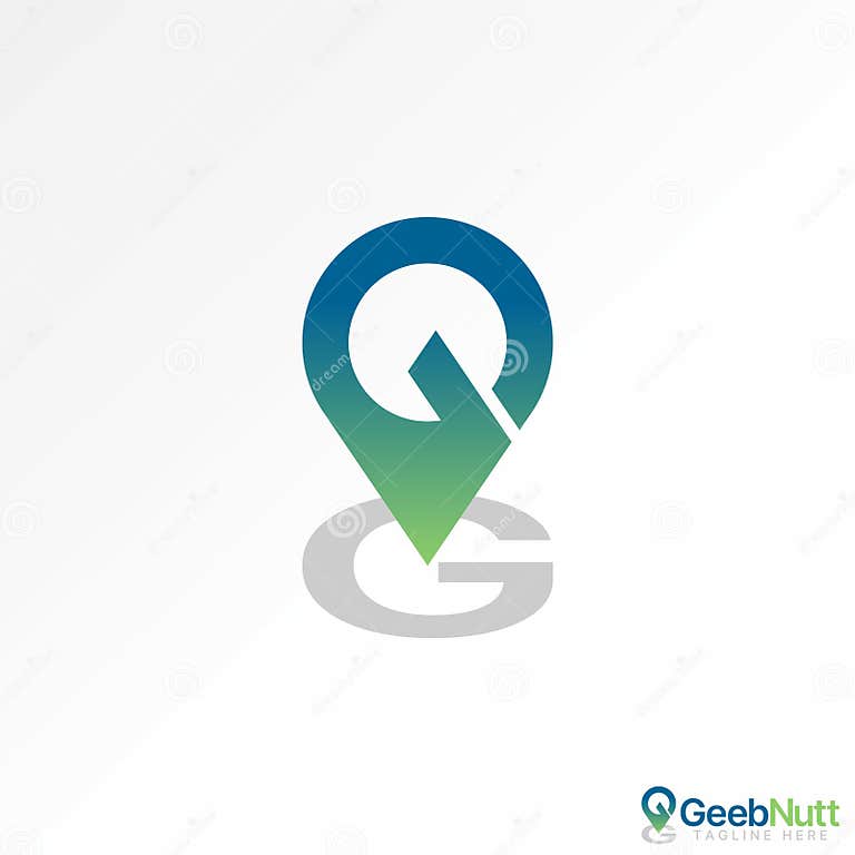 Letter Initial G or GG Font Point Place Shadow Related To Monogram ...