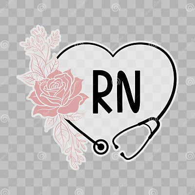 RN Sticker, Registered Nurse Sticker, Nursing School Sticker Stock ...