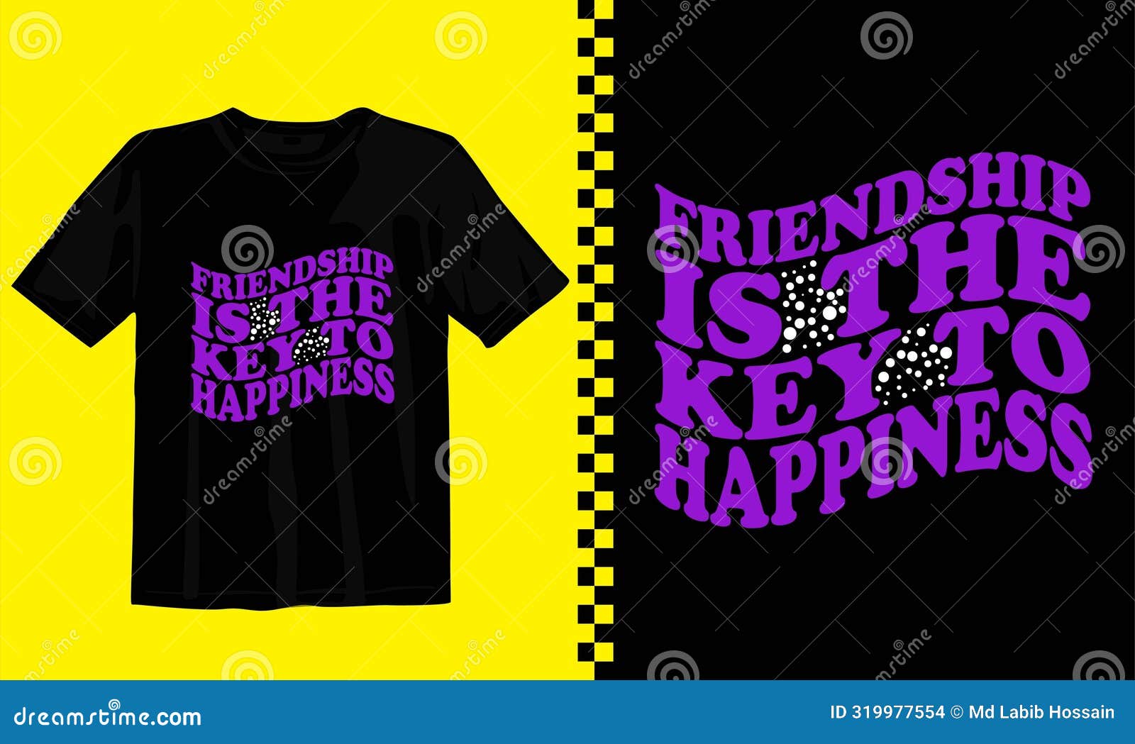Friendship is the Key To Happiness Friendship Day Graphic T-shirt ...