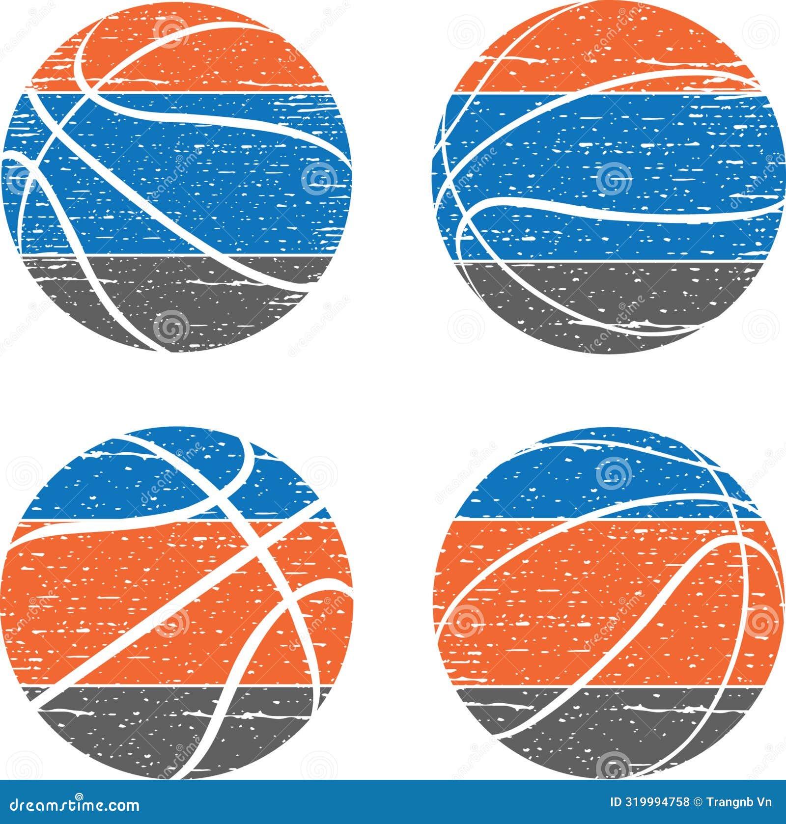 Distressed Basketball, Basketball Clipart, Basketball Cut Files, Sports ...