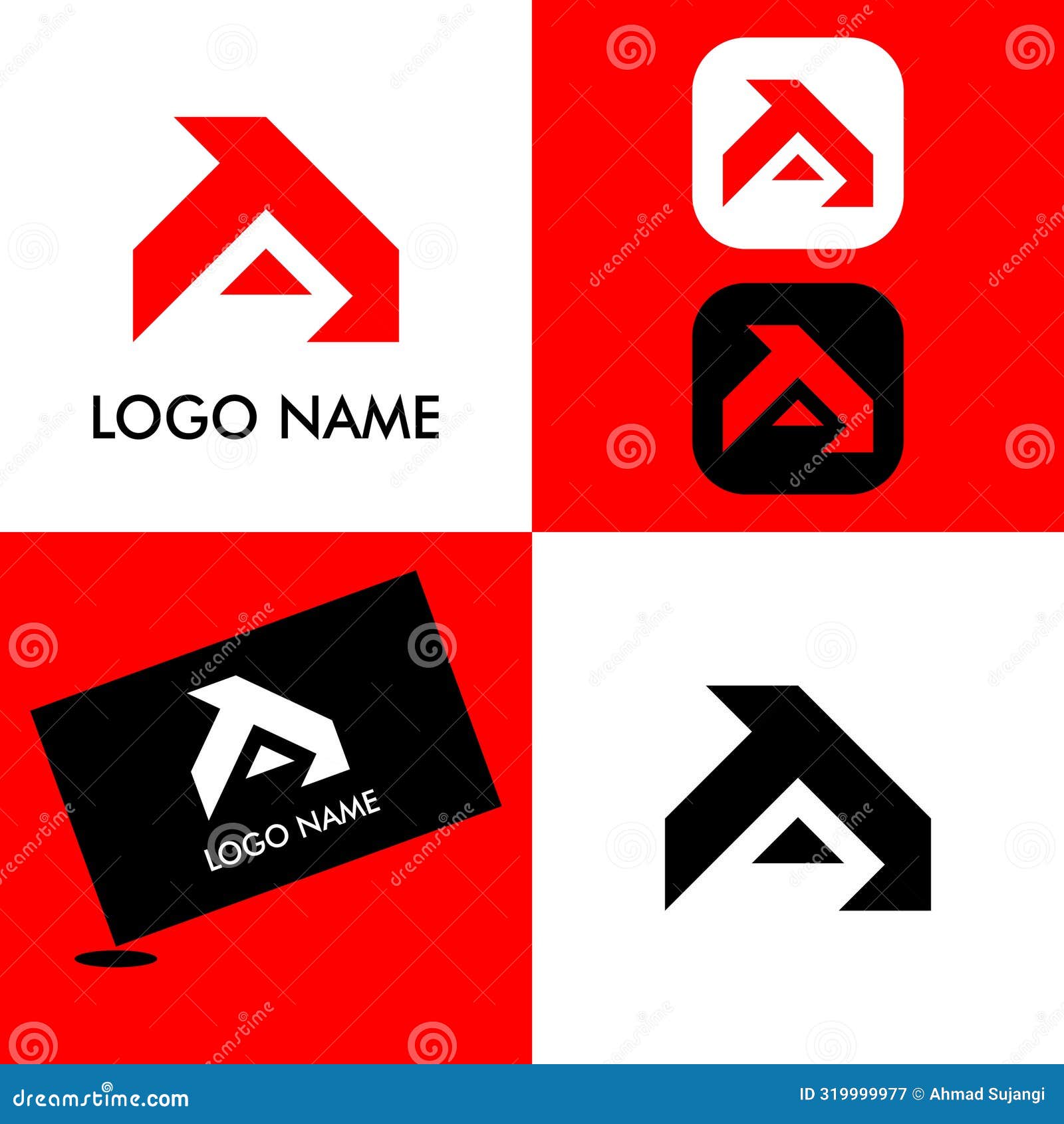 Exclusive Monogram Logo with Concept Letter a Stock Vector ...