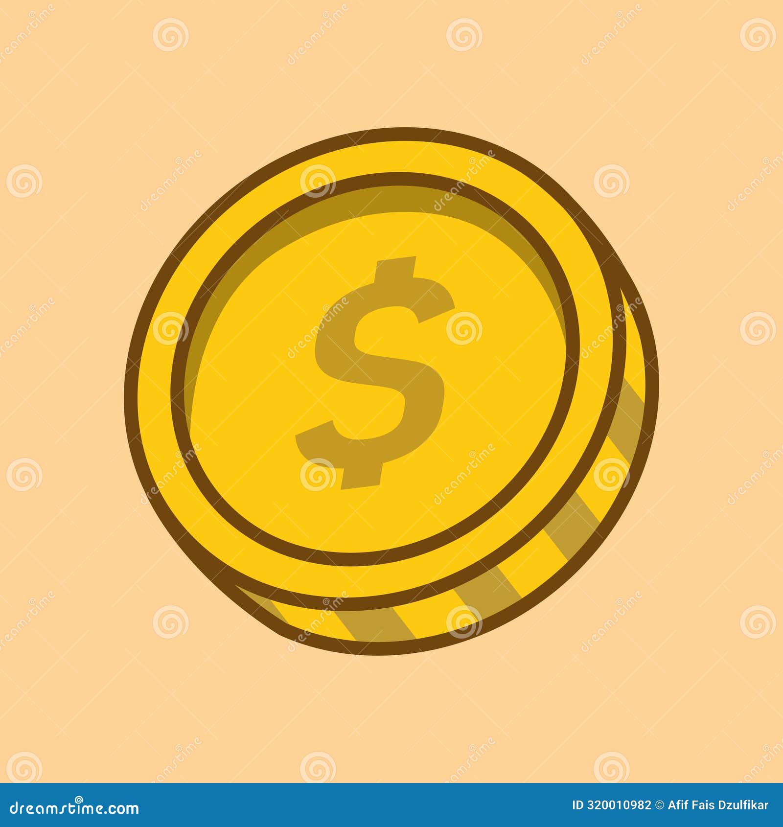 Coin Illustration Vector for Web and Print Stock Illustration ...