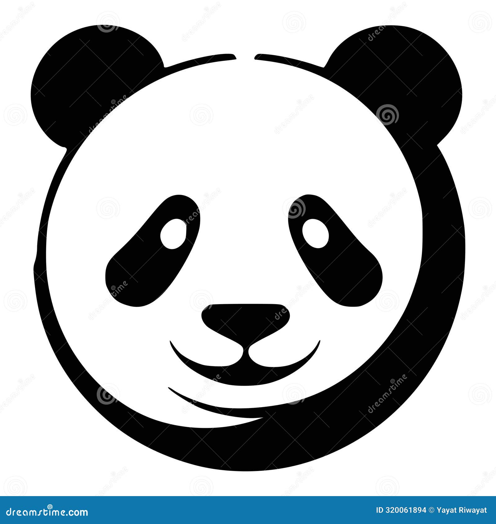 Cute Panda Face with Funny Expression Stock Vector - Illustration of ...