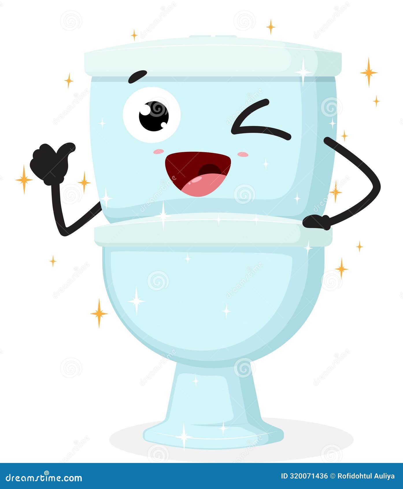 Happy Clean Toilet Bowl Cartoon Characters, Isolated on White ...