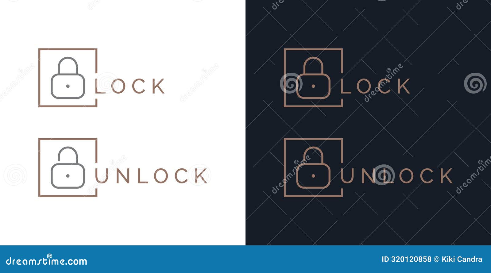 Lock - Unlock Logo Design stock vector. Illustration of design - 320120858