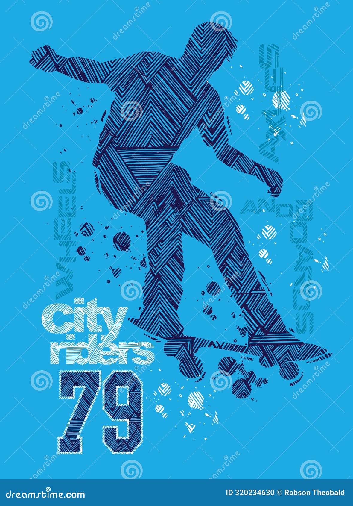 City Riders. stock vector. Illustration of graphic, boarding - 320234630
