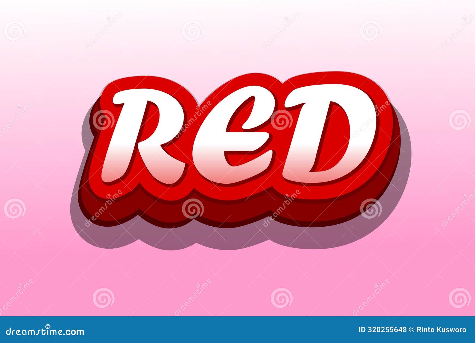 Text Effect Font Red Color Design. Suitable for Use in the Effect of ...