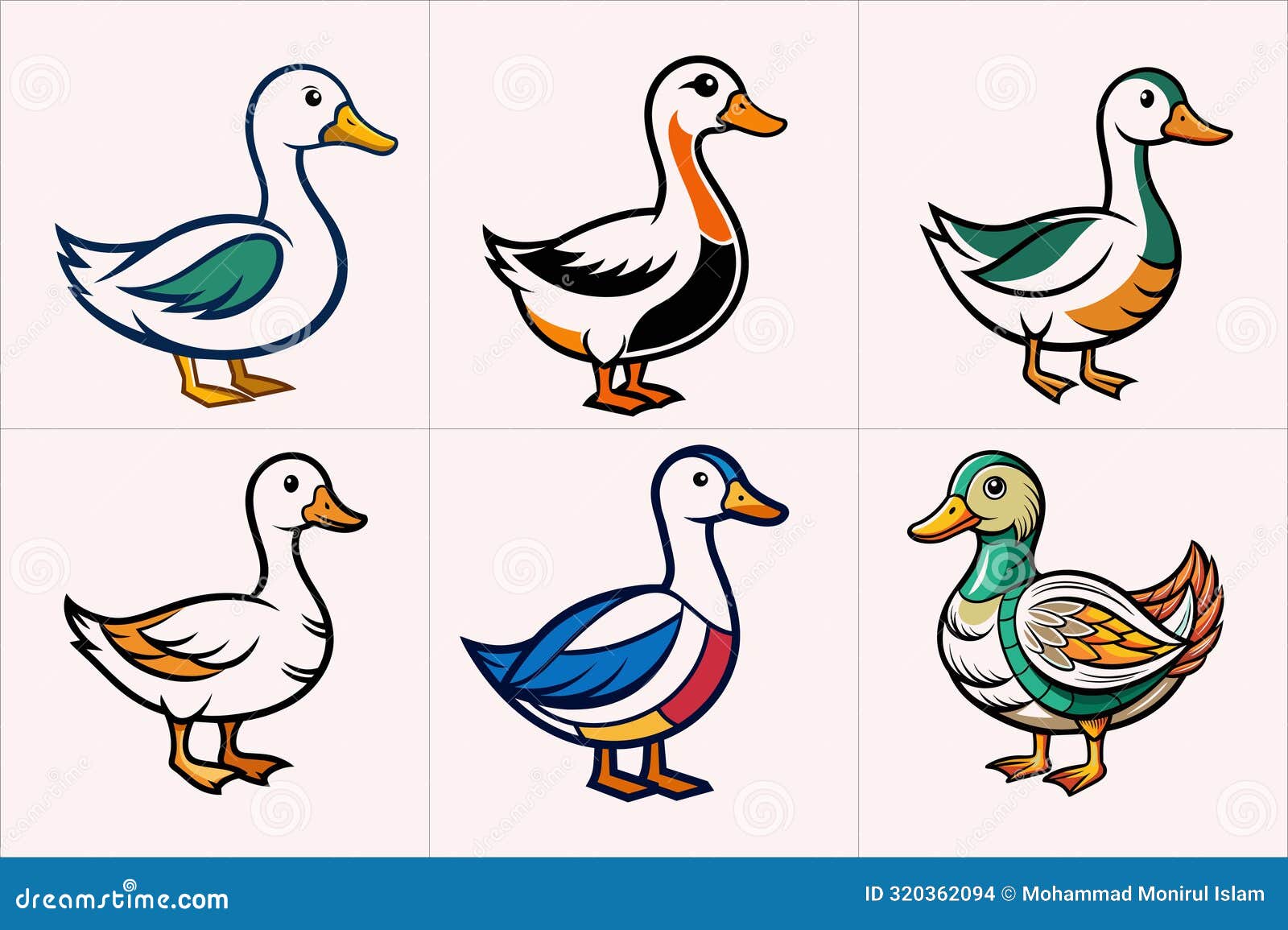 Print Duck Vector Illustration - High-Quality & Customizable Stock ...