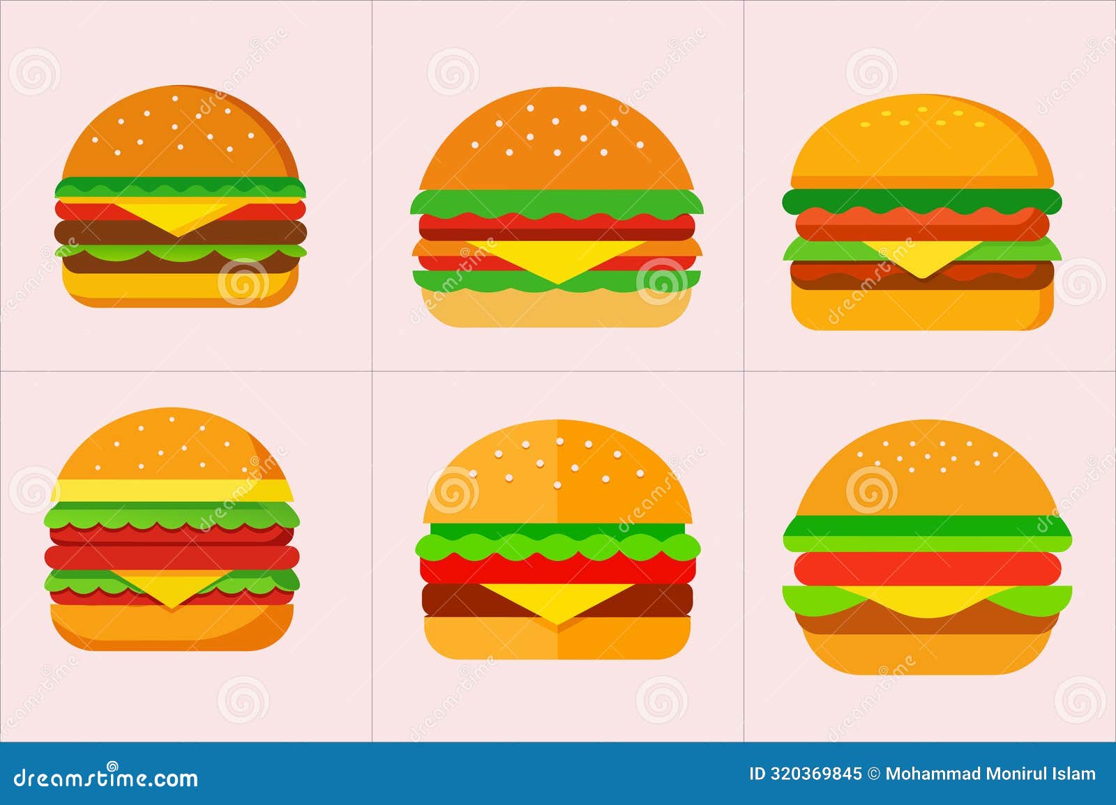 Print Juicy Hamburger Vector: Crave-worthy Illustration Stock Vector ...