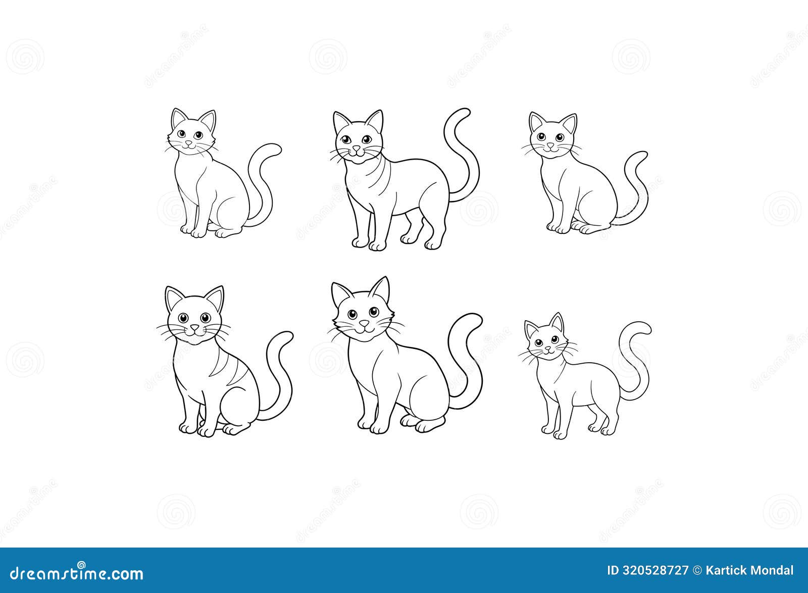 Set of Cat Icons Vector Illustration Stock Vector - Illustration of ...