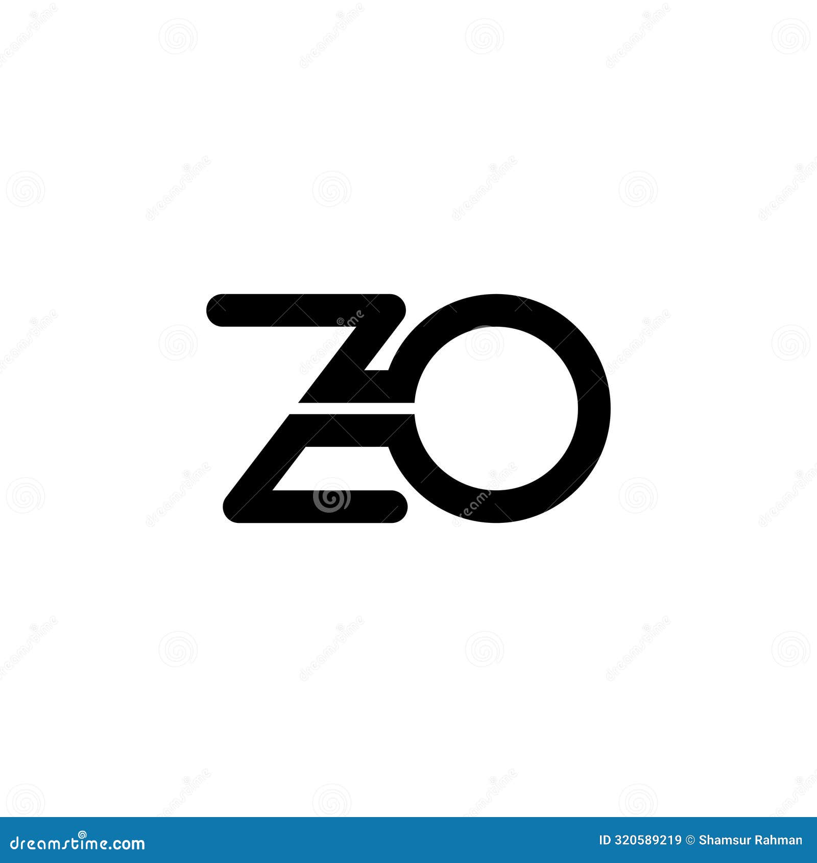 Alphabet Initials Logo ZO, OZ, Z and O Stock Vector - Illustration of ...