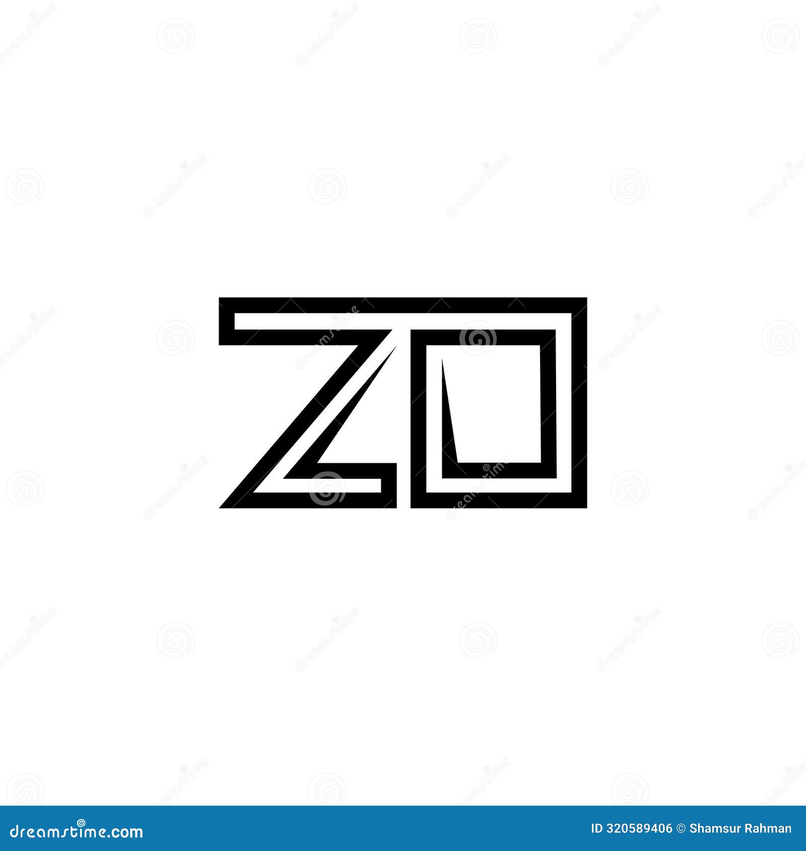 Alphabet Initials Logo ZO, OZ, Z and O Stock Vector - Illustration of ...