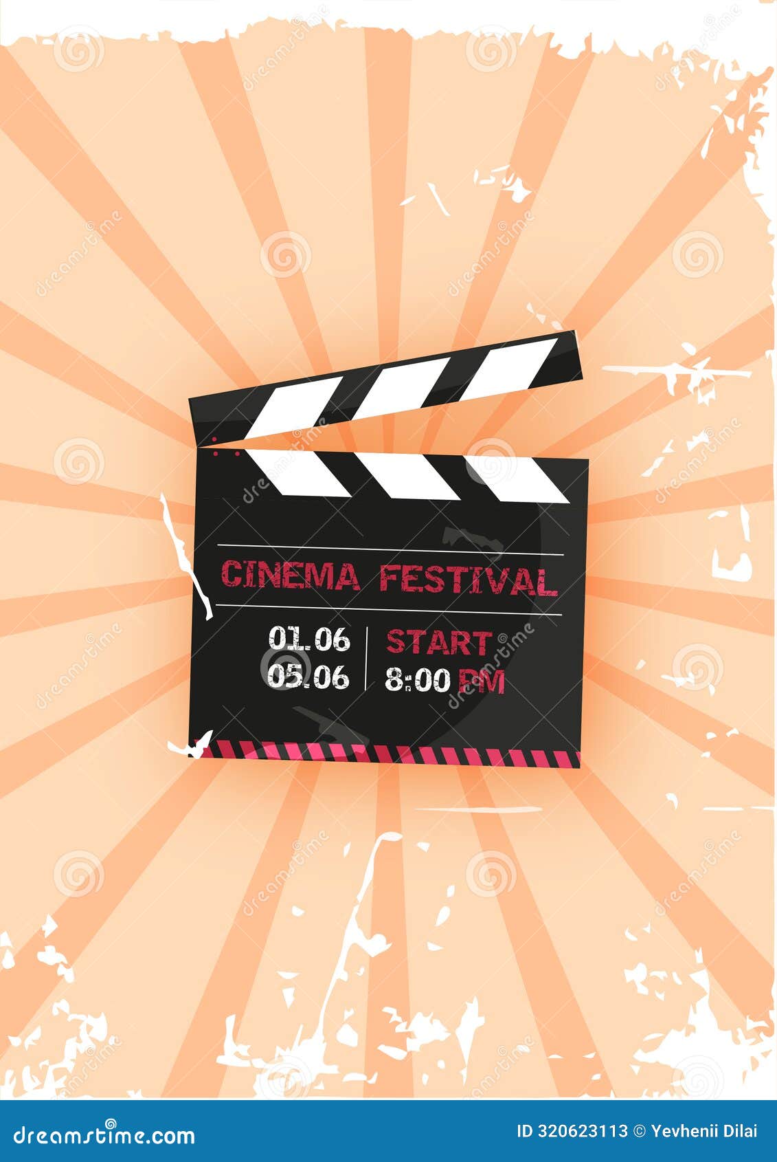 Vector Illustration of the Film Premiere Banner. Cinema Elements ...