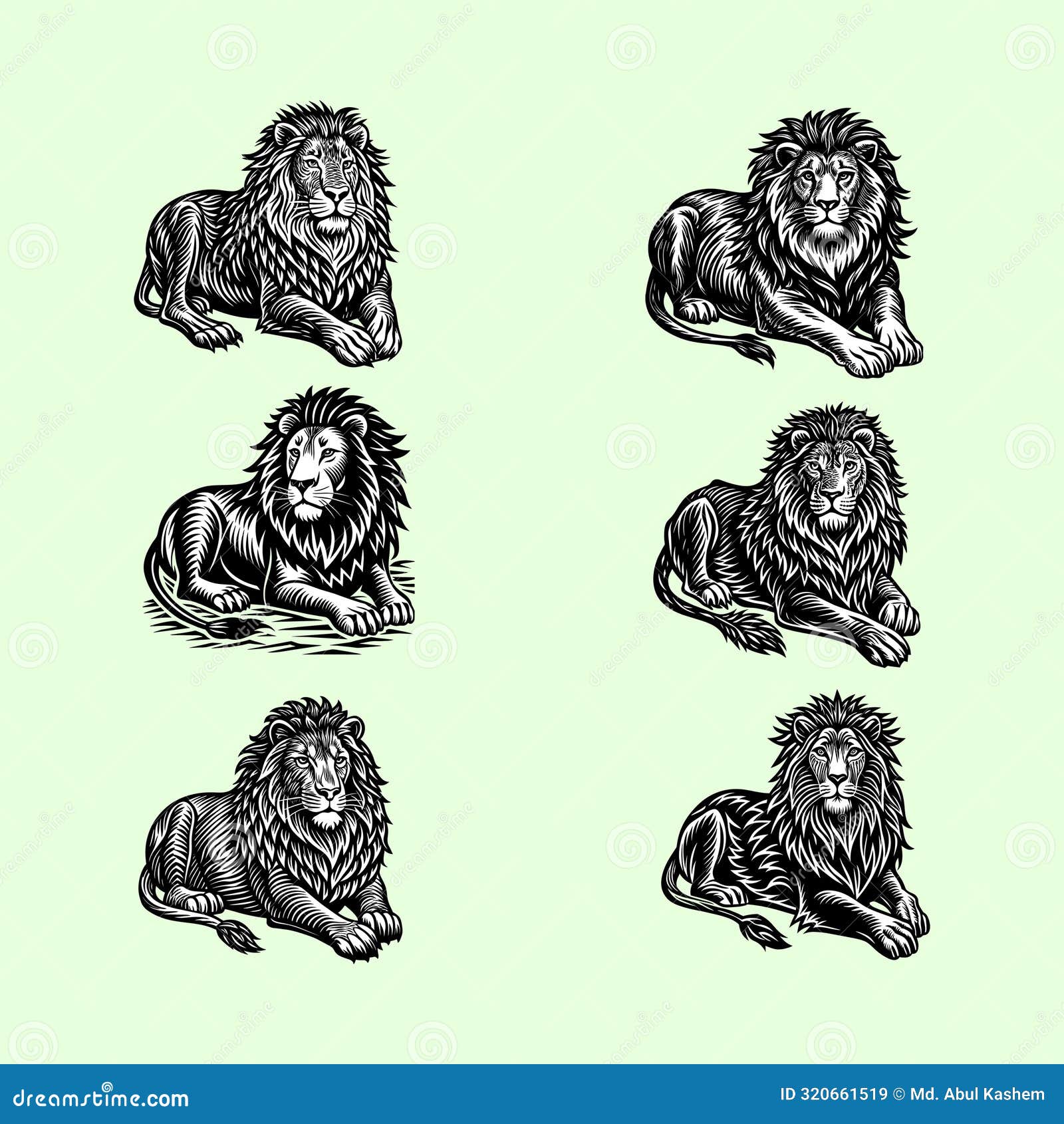 Lion Resting Cartoon Vector | CartoonDealer.com #40507327
