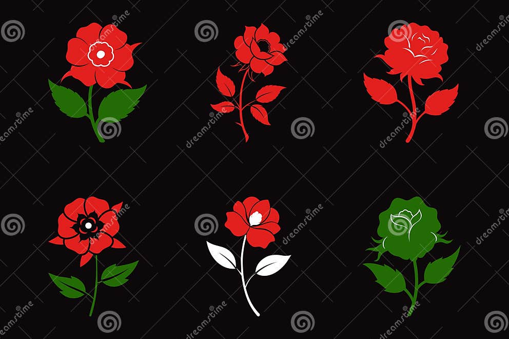 Wild Prairie Rose Vector Illustration Stock Illustration - Illustration ...