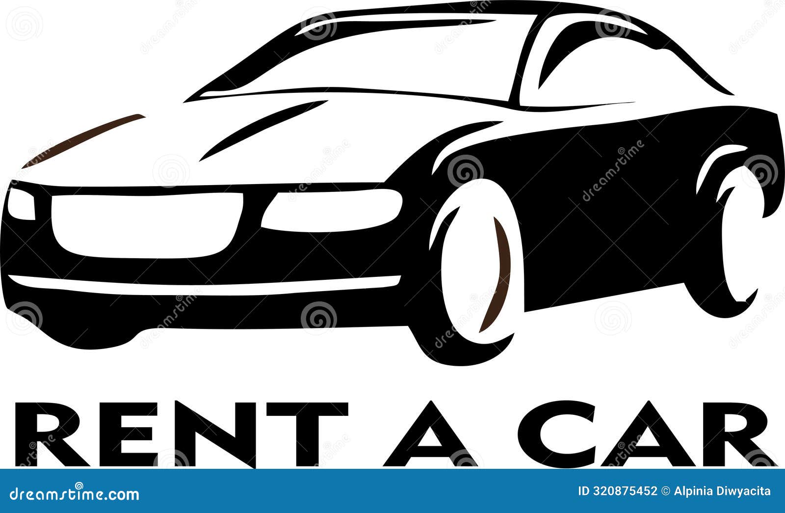 A simple rent a car logo stock vector. Illustration of vector - 320875452