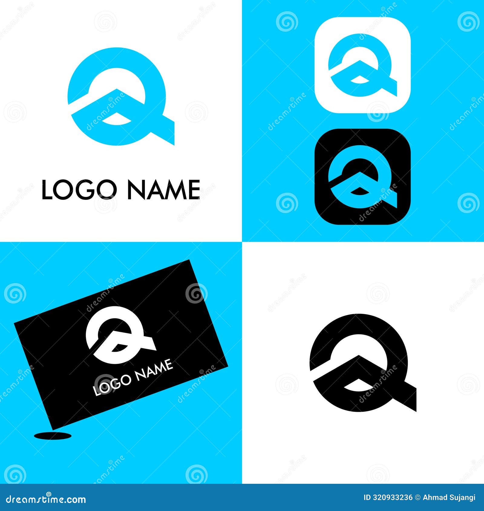 Simple Vector Logo Design with Navy Blue Color Stock Vector ...