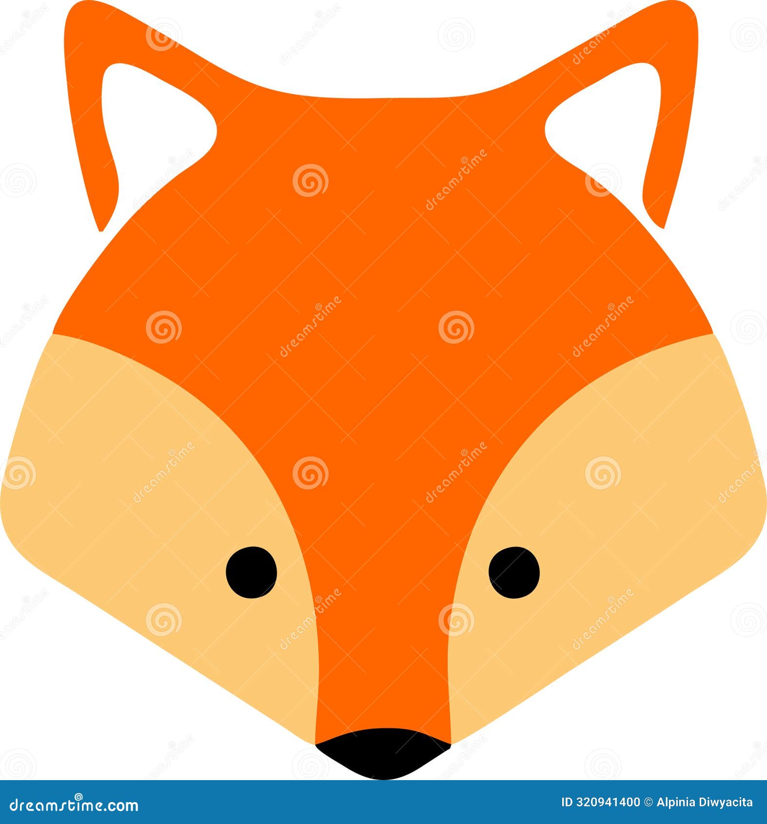 A simple fox icon stock vector. Illustration of wildlife - 320941400