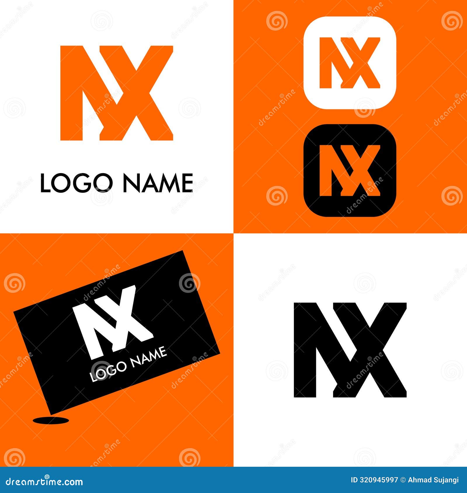 Amazing NX Logo Vector Design for Business Stock Vector - Illustration ...