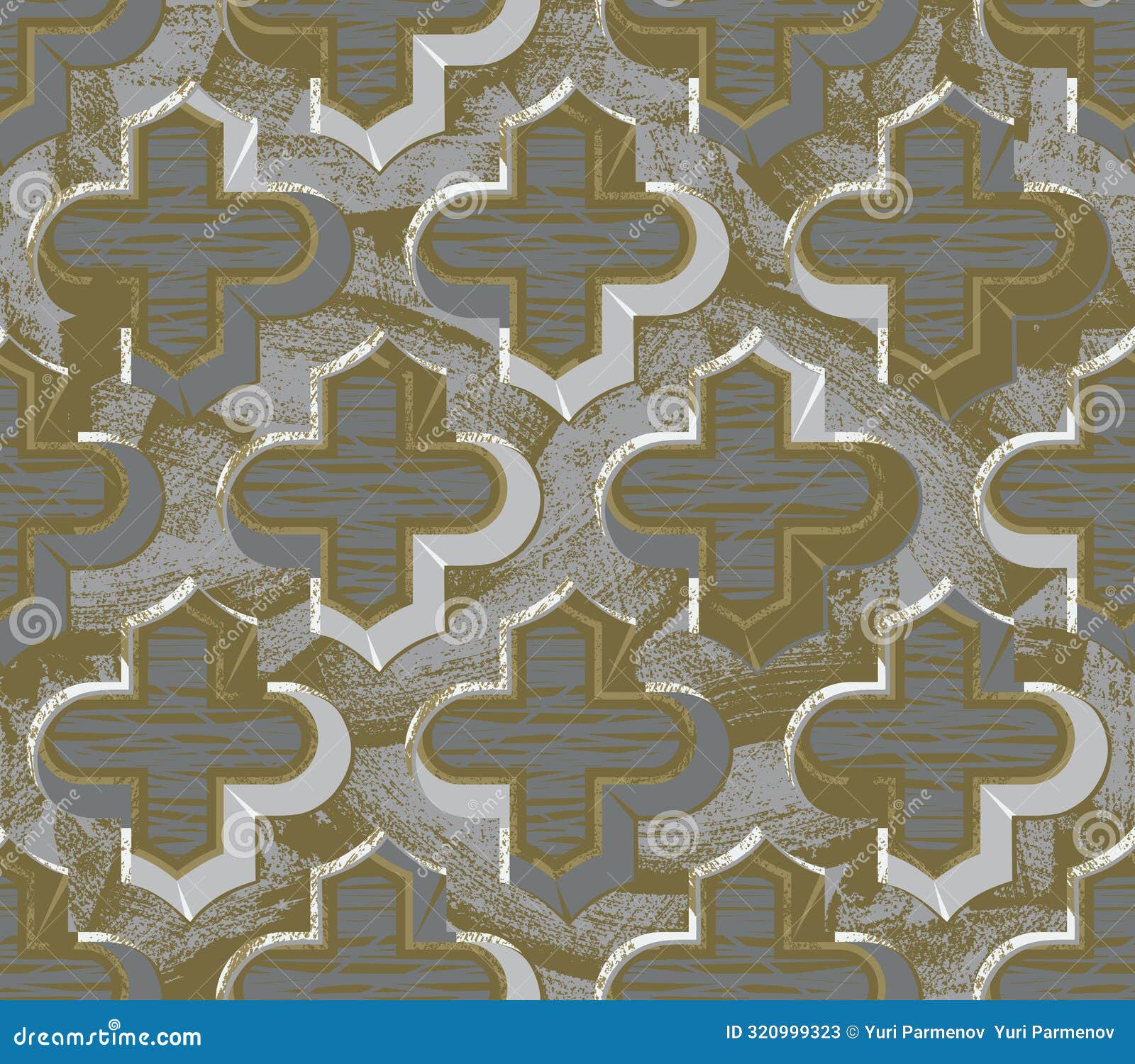 Damascus Wallpaper. Arabian Style Pattern. Seamless Vector Background ...