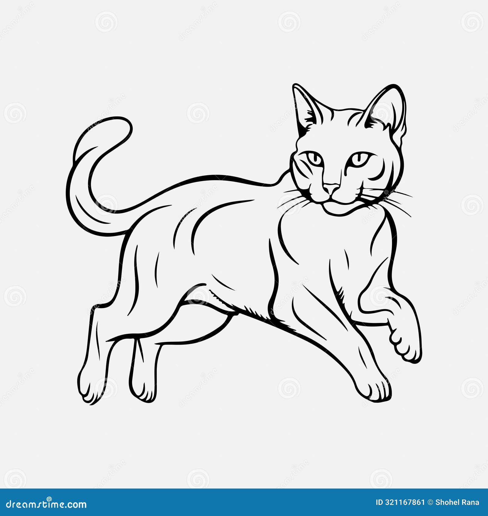 Print Stunning Cat Line Art Vector Designs for Creative Projects Stock ...