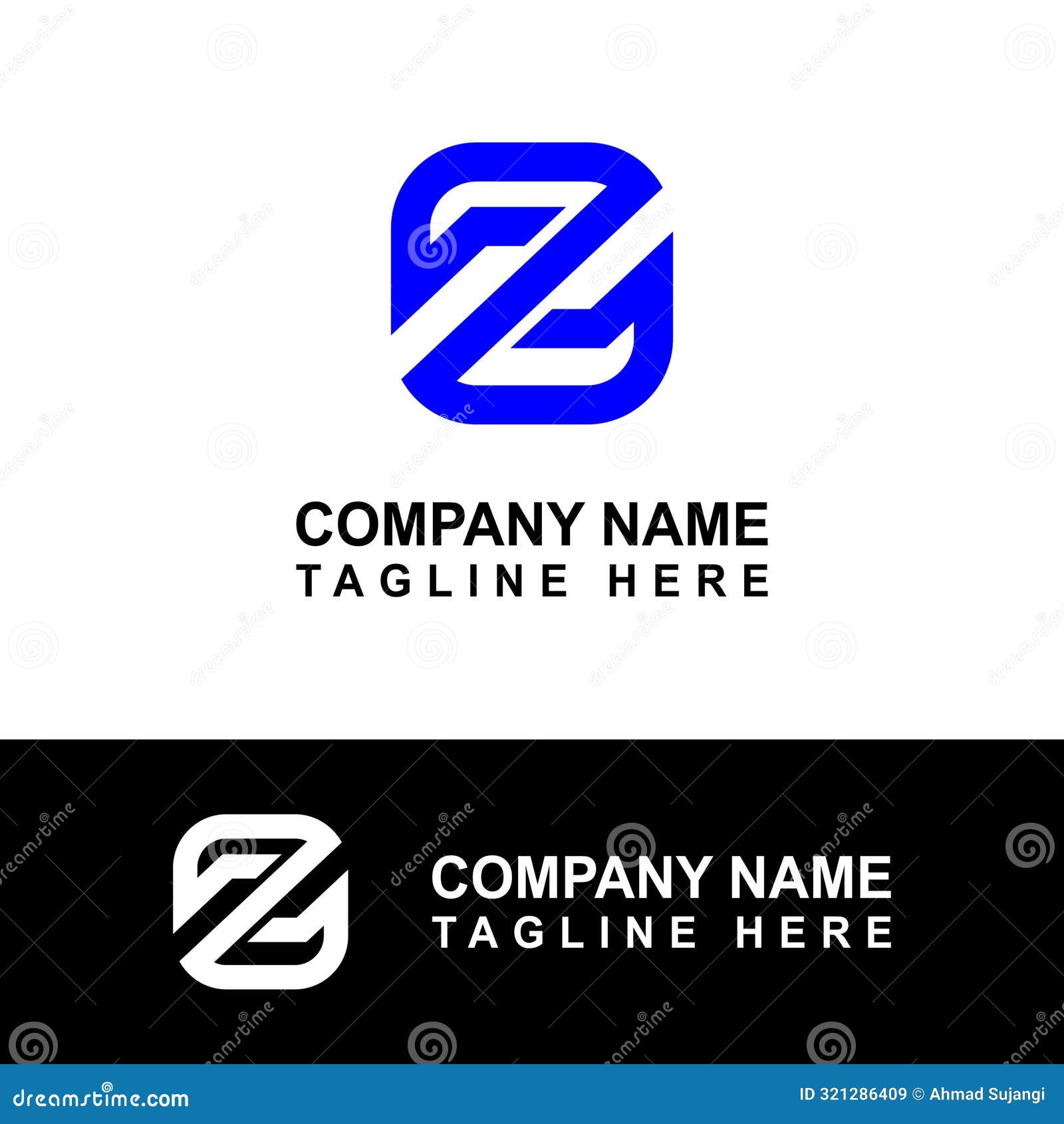 Z Logo Design with Blue As an Example Stock Vector - Illustration of ...