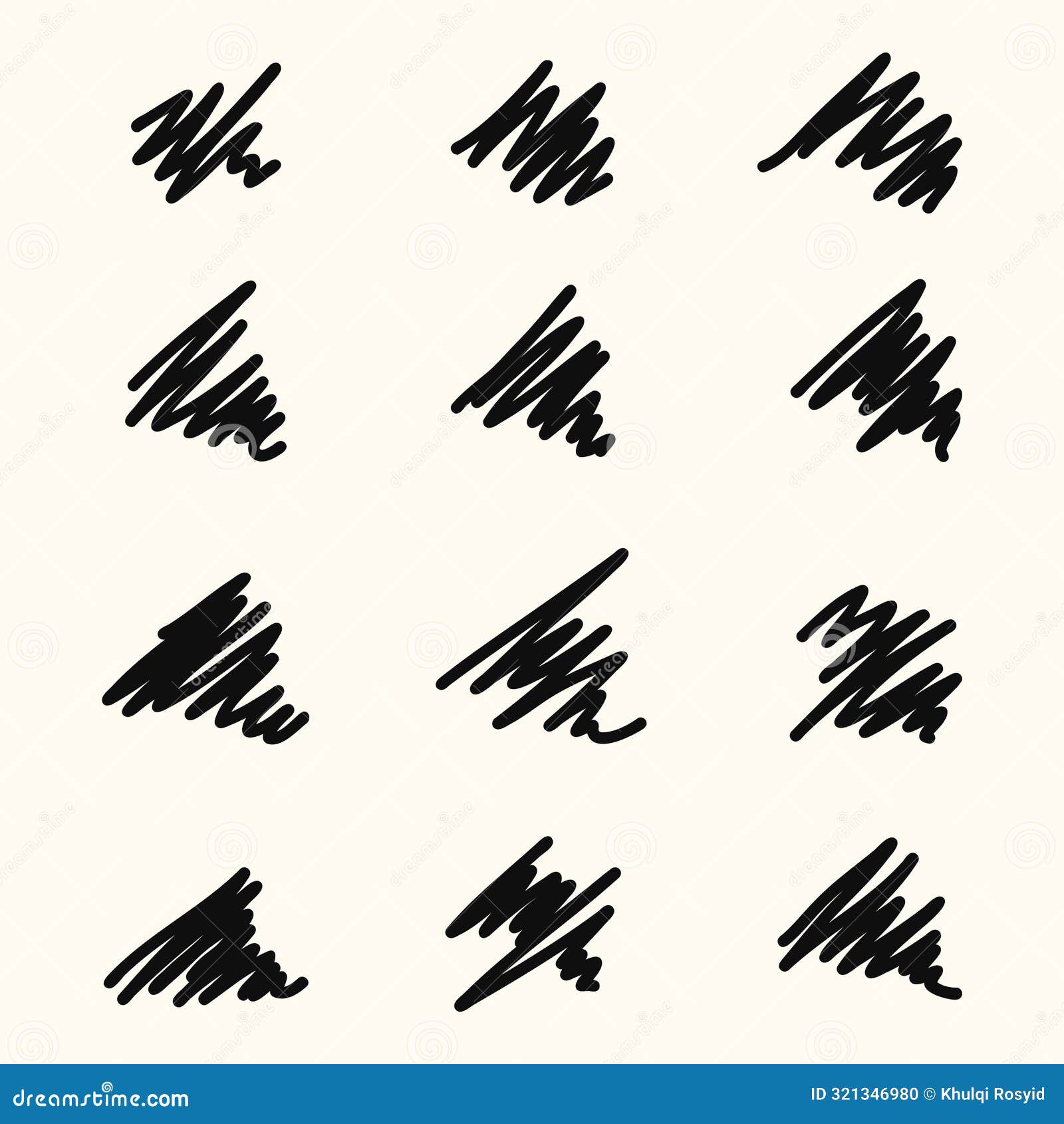 Vector Abstract Pen Sketch Random Scribbles Set. Stock Vector ...