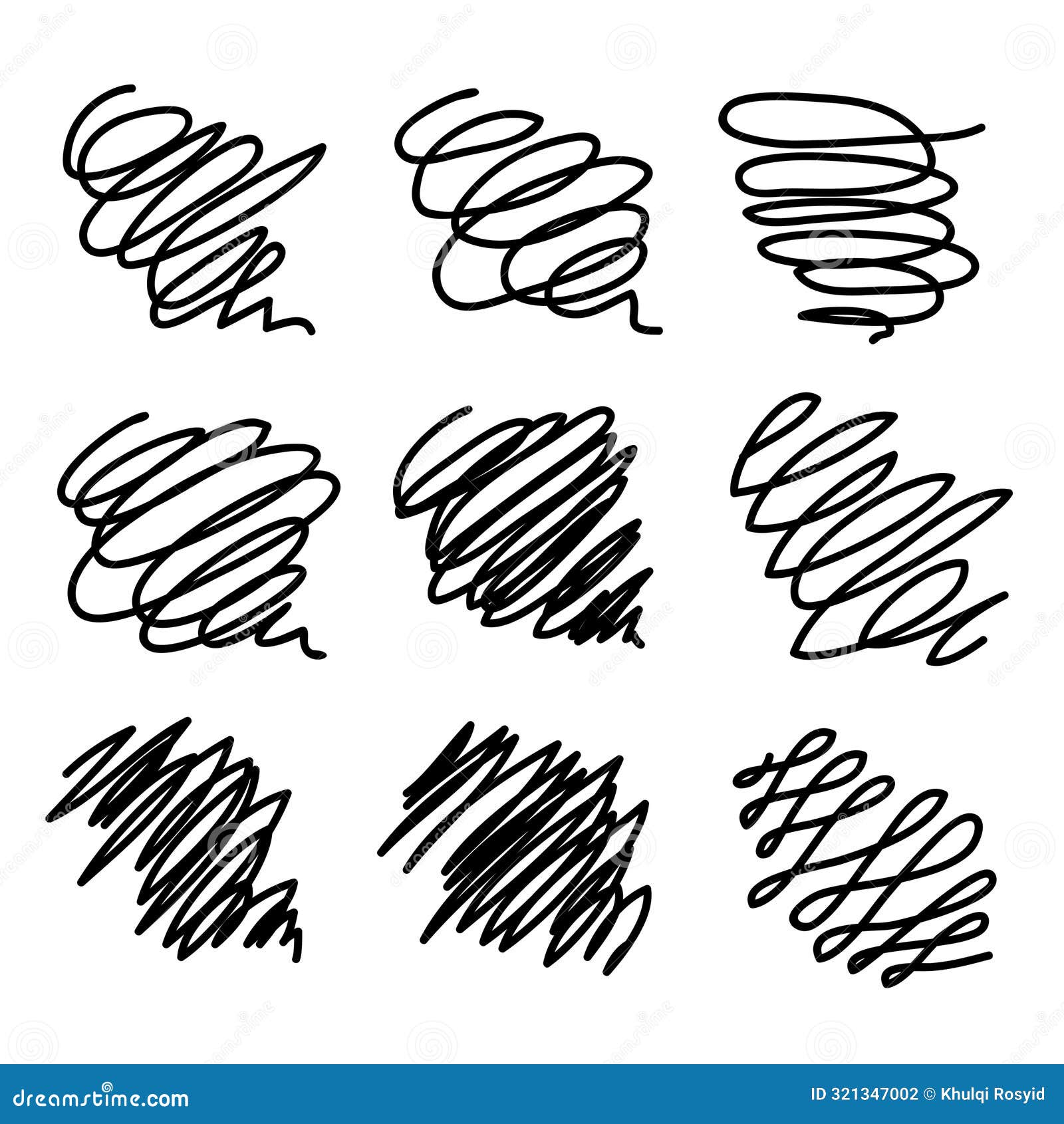 Vector Abstract Pen Sketch Random Scribbles Set. Scribbles Vector ...
