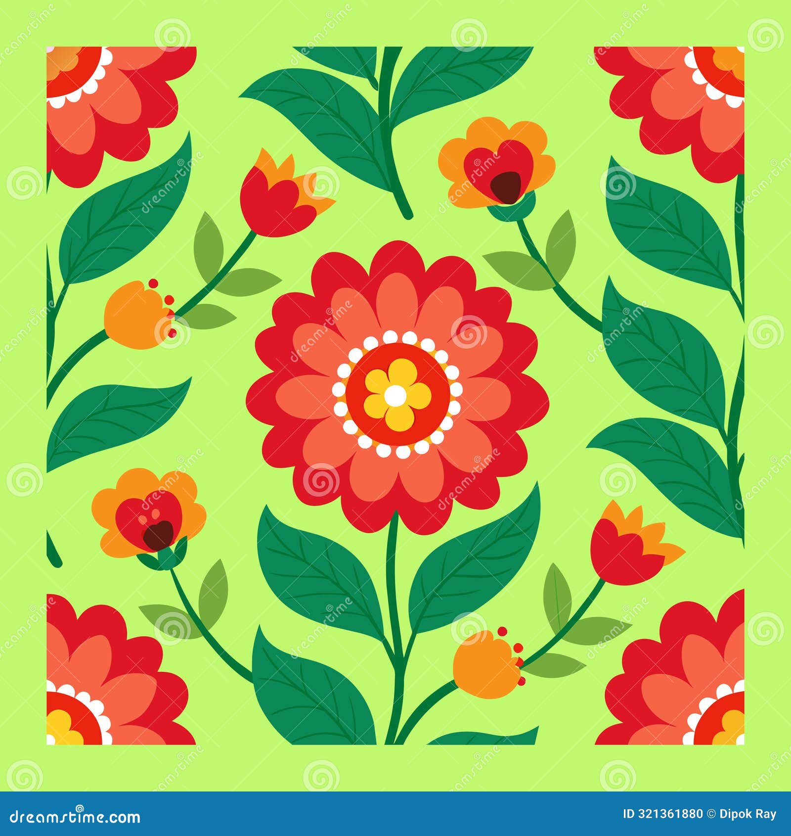 Pakija Style Seamless Floral Pattern on White Bac Stock Vector ...