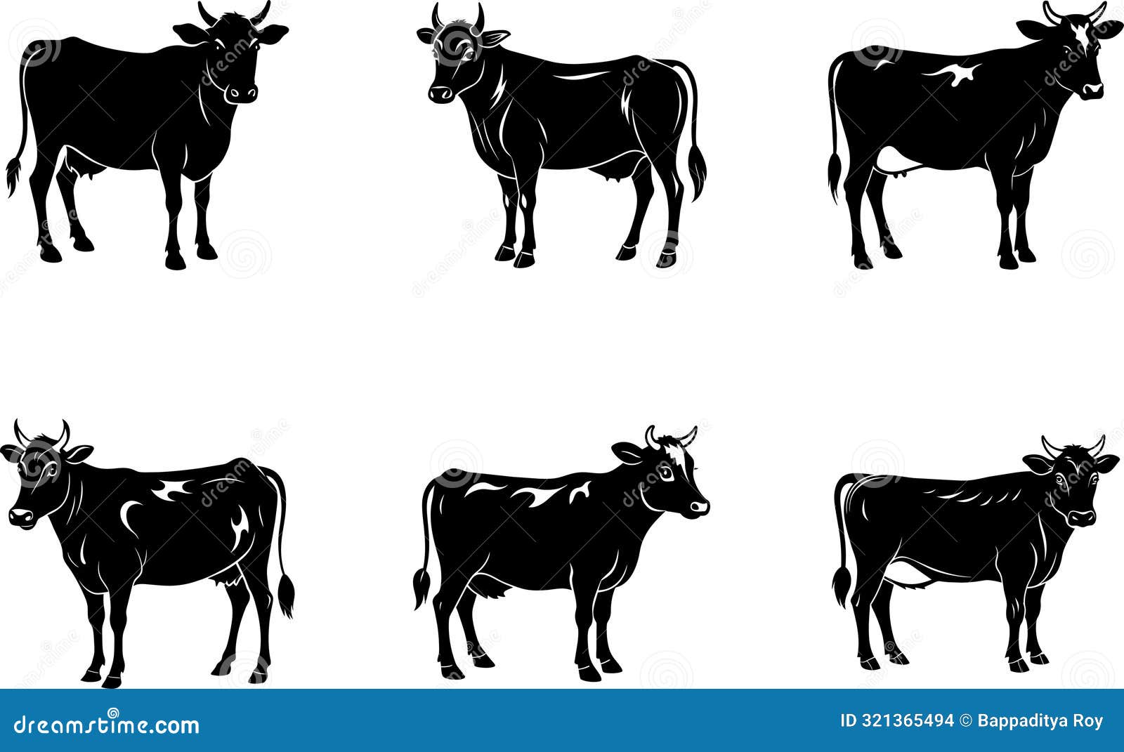 Dairy cow symbols stock vector. Illustration of domestic - 321365494