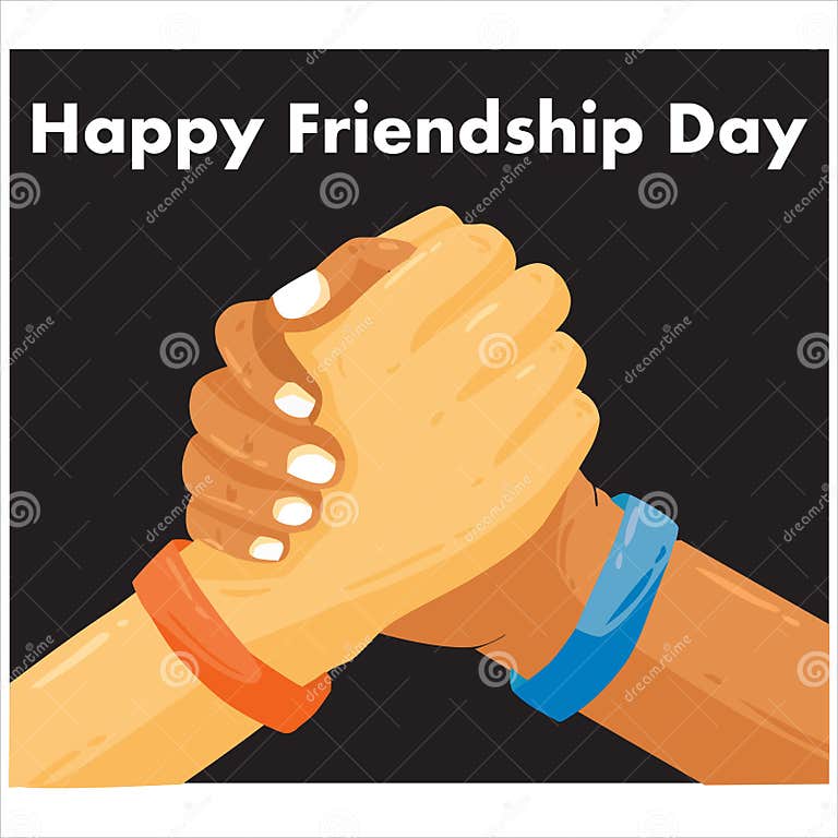 Holding Promise Hand Vector Illustration. Happy Friendship Day ...