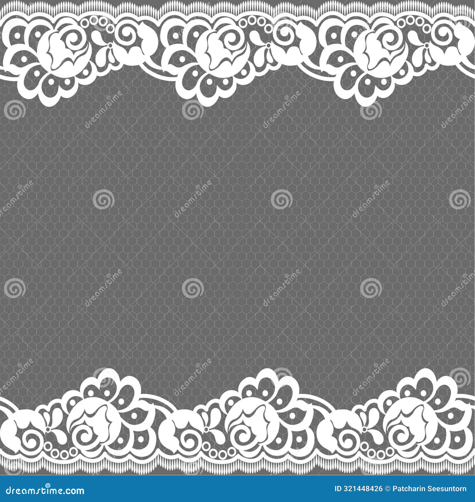 Lace Pattern Design Motif Baroque Flower Stock Illustration ...