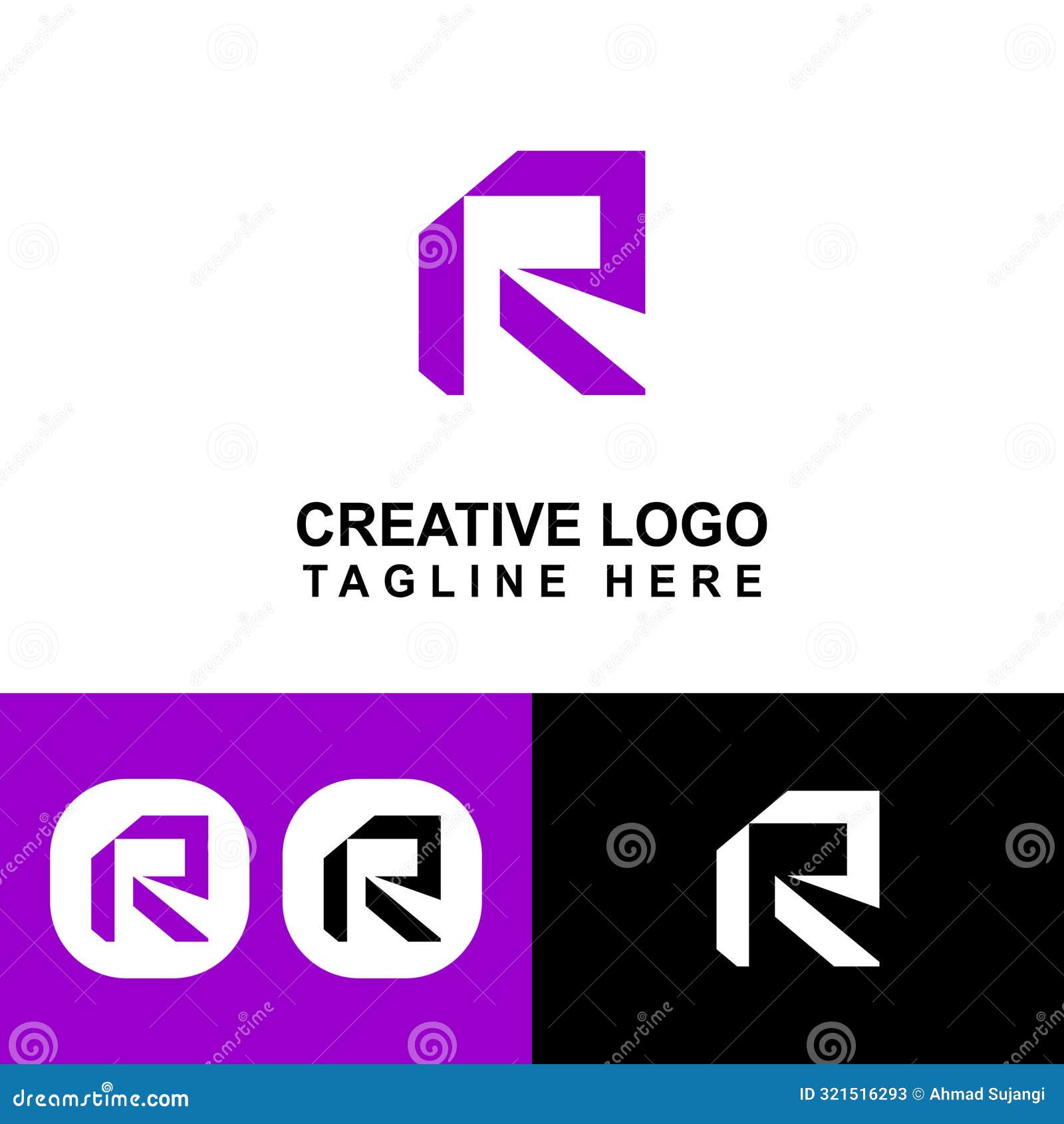 Modern R Logo Illustration for Business Sign or Other Business Stock ...