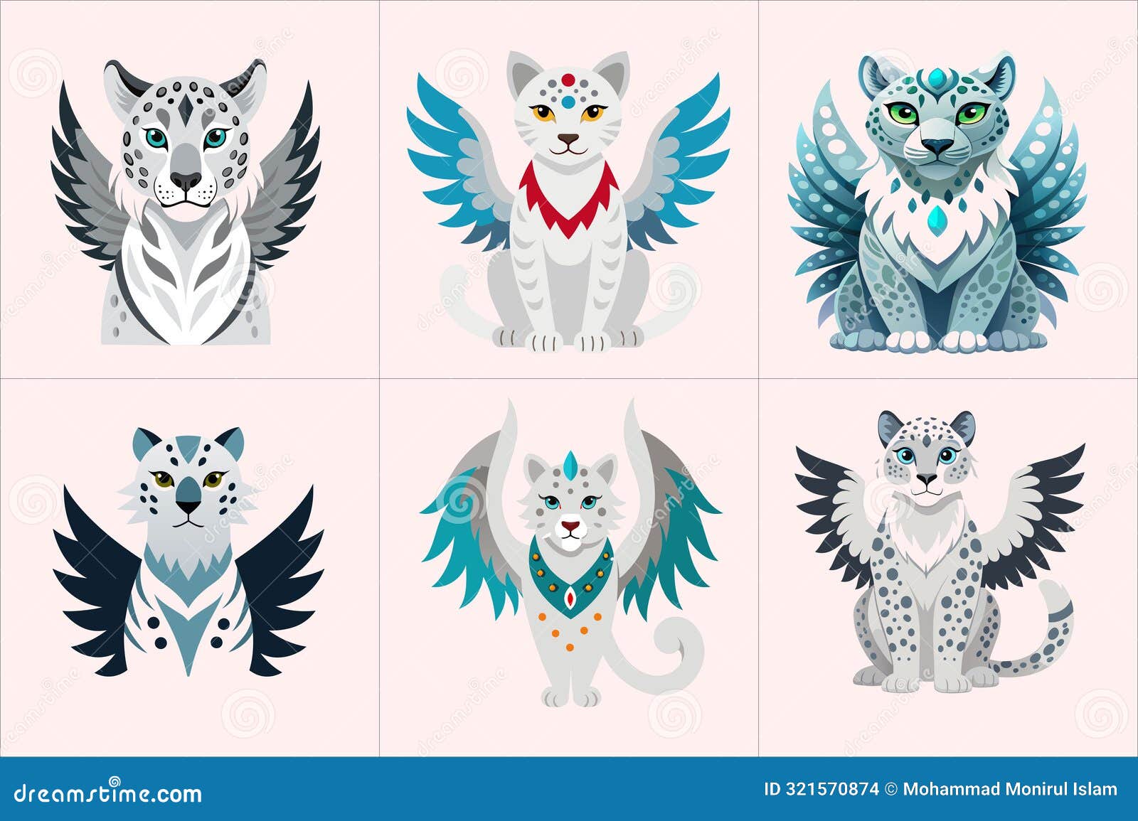 Print Snow Leopard Vector: Ethnic Chic Editable File Stock Vector ...