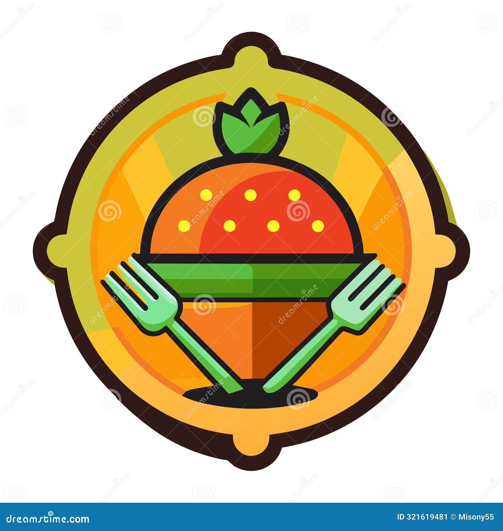 Food Minimalist Logo Icon Design Stock Illustration - Illustration of ...