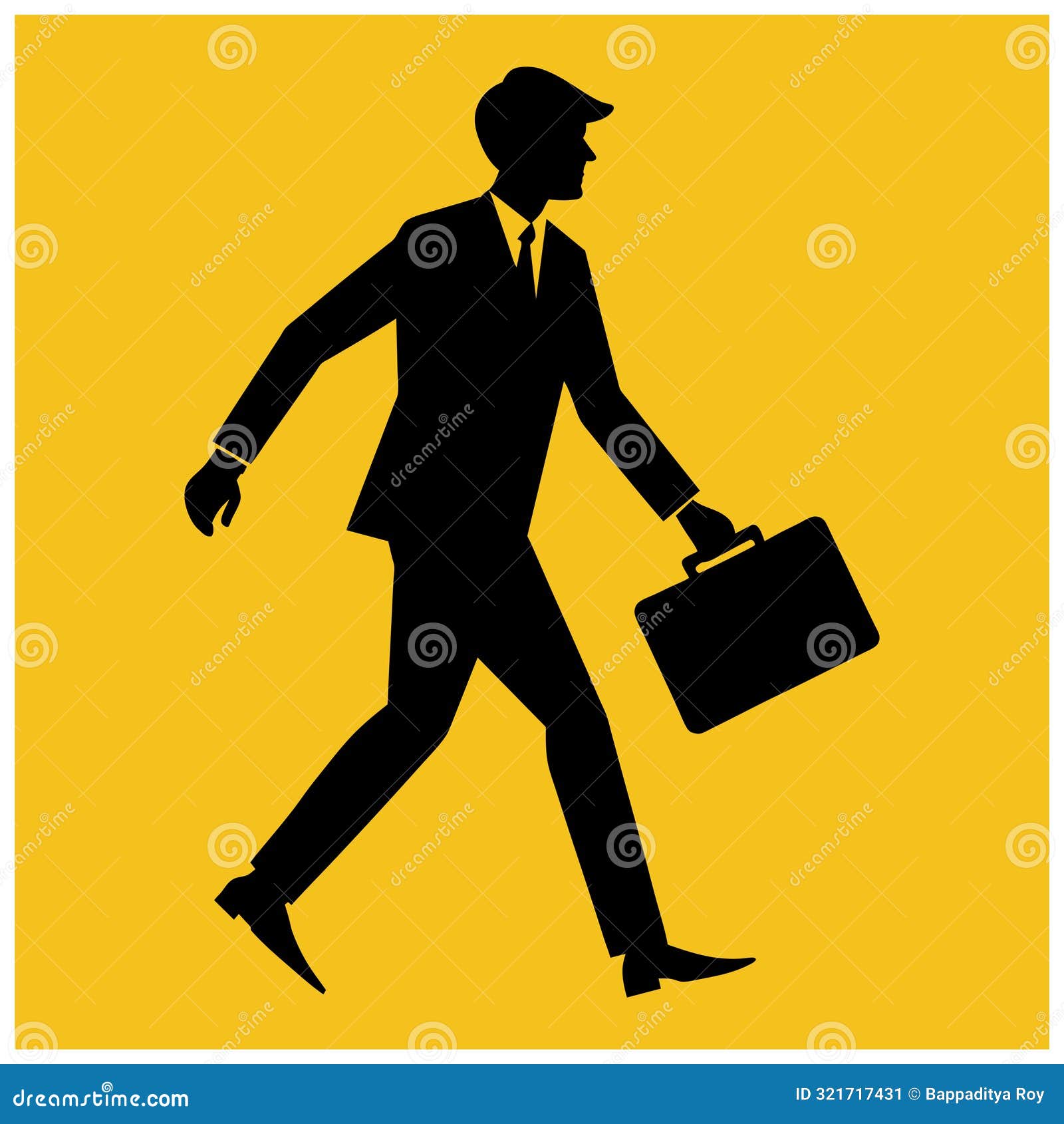 Young and Cool Businessman Businessman Walking and Thinking Stock ...