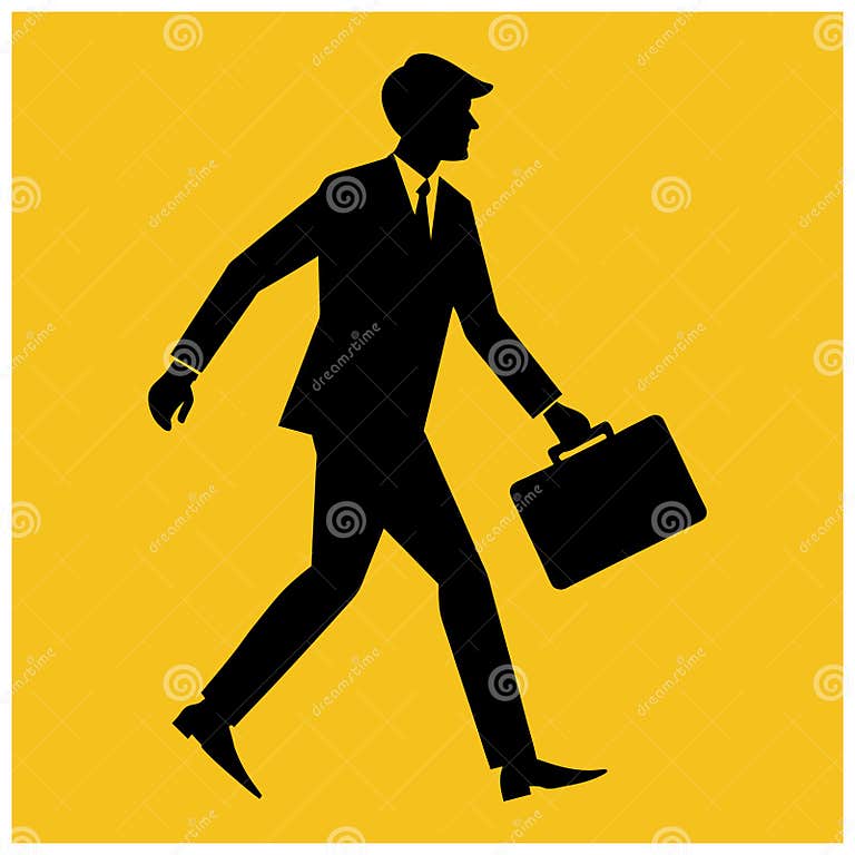 Young and Cool Businessman Businessman Walking and Thinking Stock ...