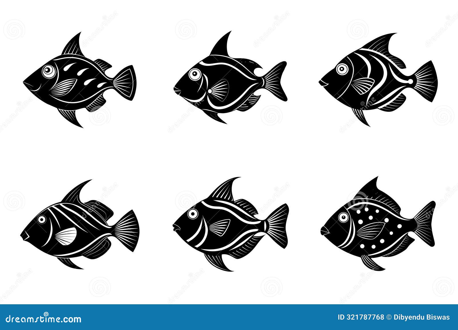 Vector Silhouette of a Triggerfish Stock Vector - Illustration of ...