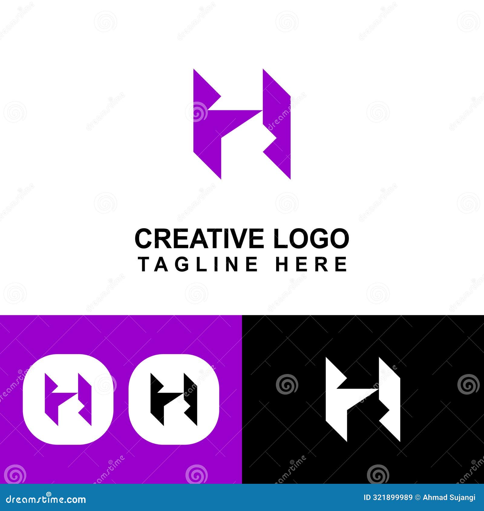 Creative Graphic Logo with the Letter H Concept Stock Vector ...